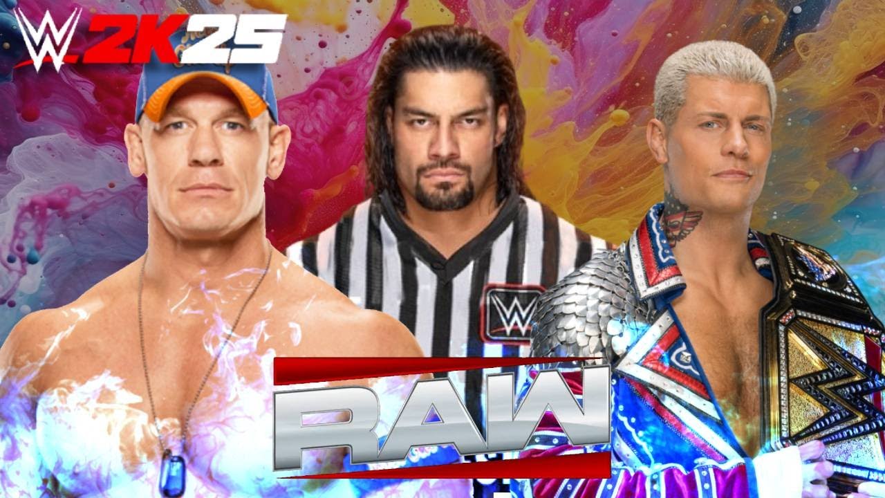 John Cena vs Cody Rhodes Full Match WWE Raw Special Guest Referee Roman ...
