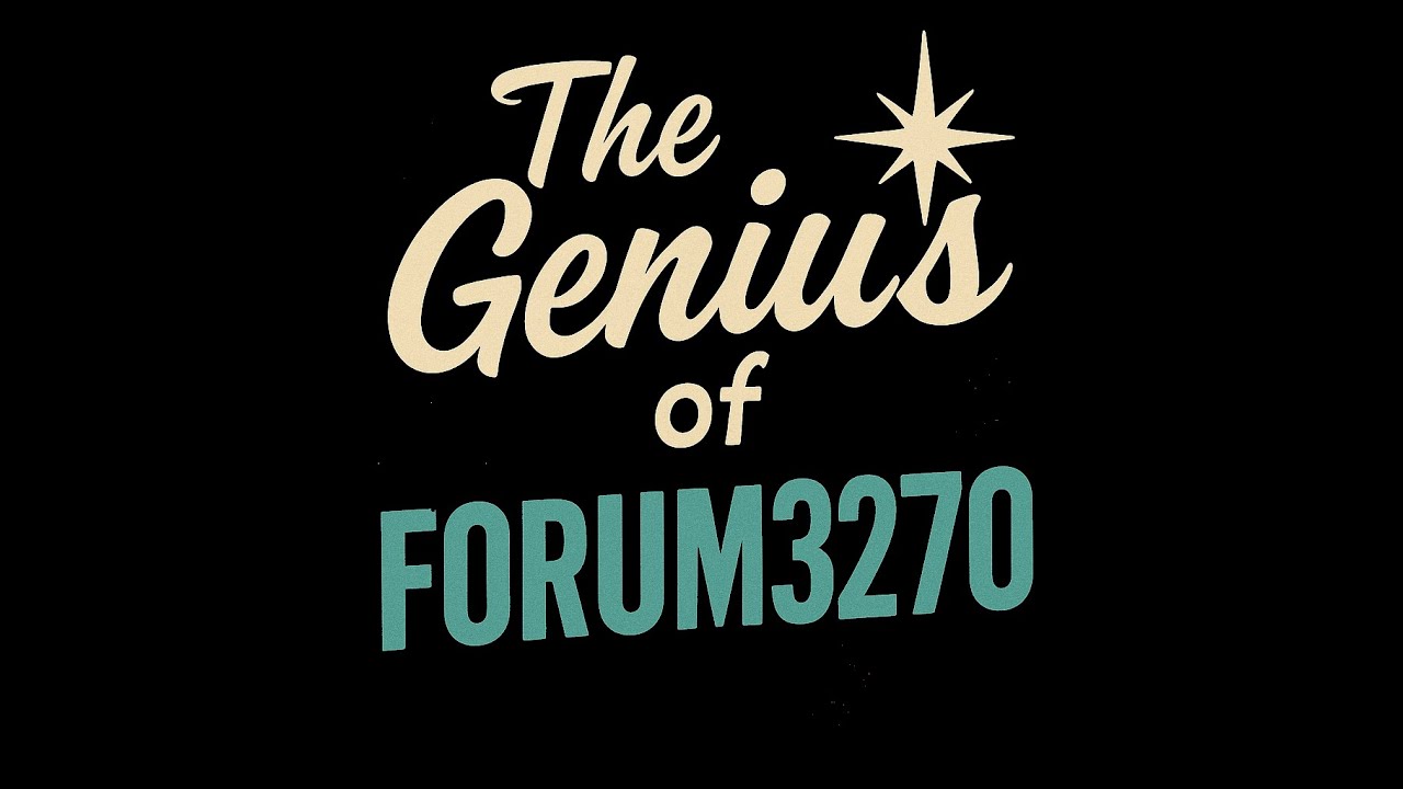 The Genius of FORUM 3270 - YouTube