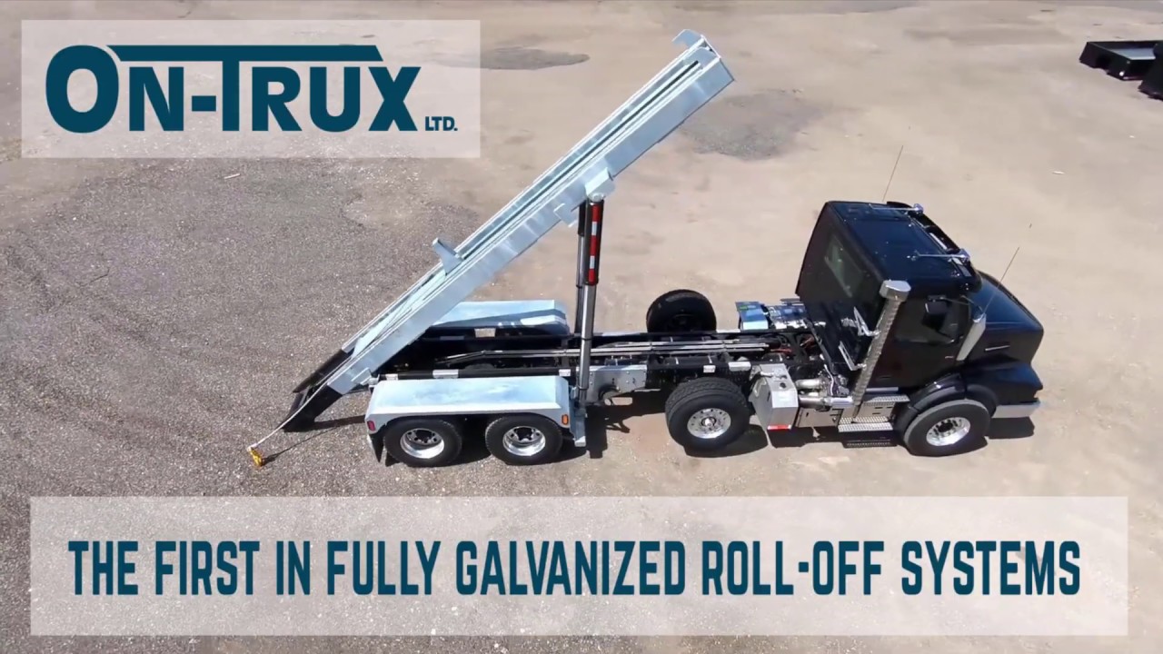 24' TRI-AXLE GALVANIZED ON-TRUX ROLL-OFF SYSTEM - YouTube