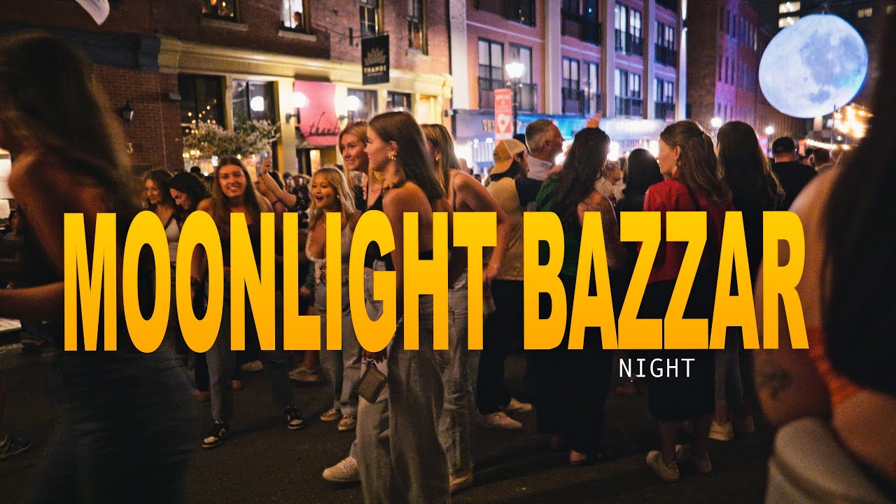 Night Walking in Moonlight Bazaar Saint John, NB 2025 (Lumix S5IIx ...
