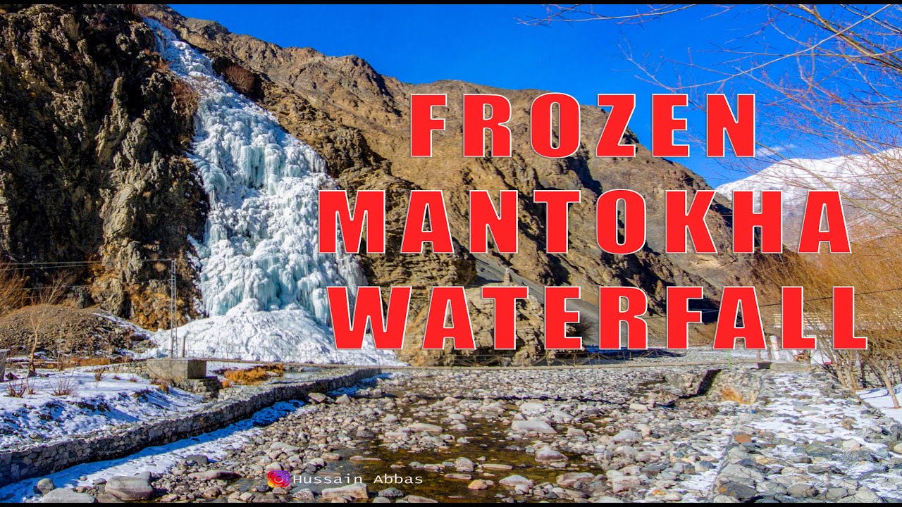 Mantokha waterfall in winter | HD Drone View - YouTube