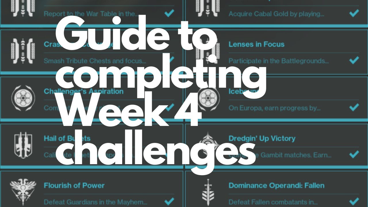 Guide on Destiny 2 Week 4 challenges - YouTube
