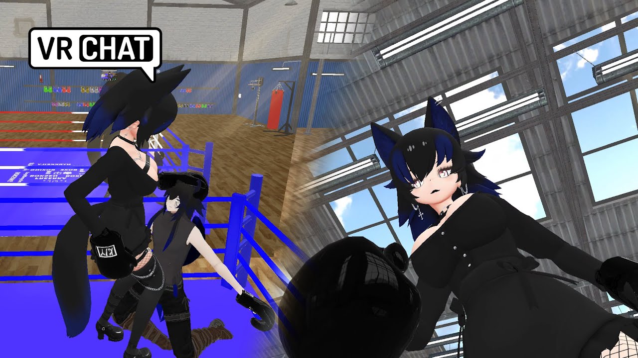 The Big Goth Girl VRchat BOXING - YouTube