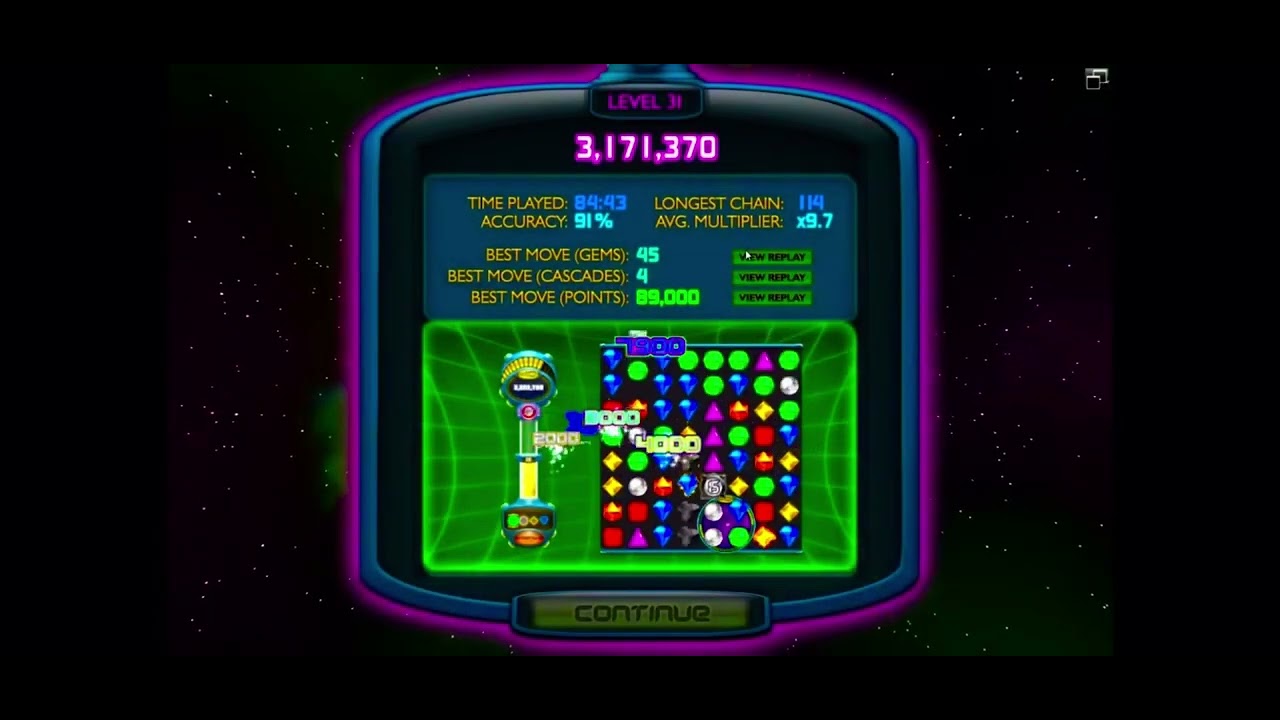 Bejeweled Twist : Gem Bomb Game Over - YouTube