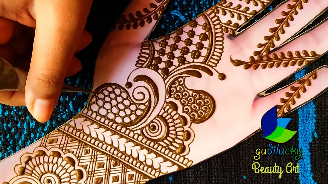 Arabic Net Design Mehndi for Front Hand. Ep-72. New year Special Design ...