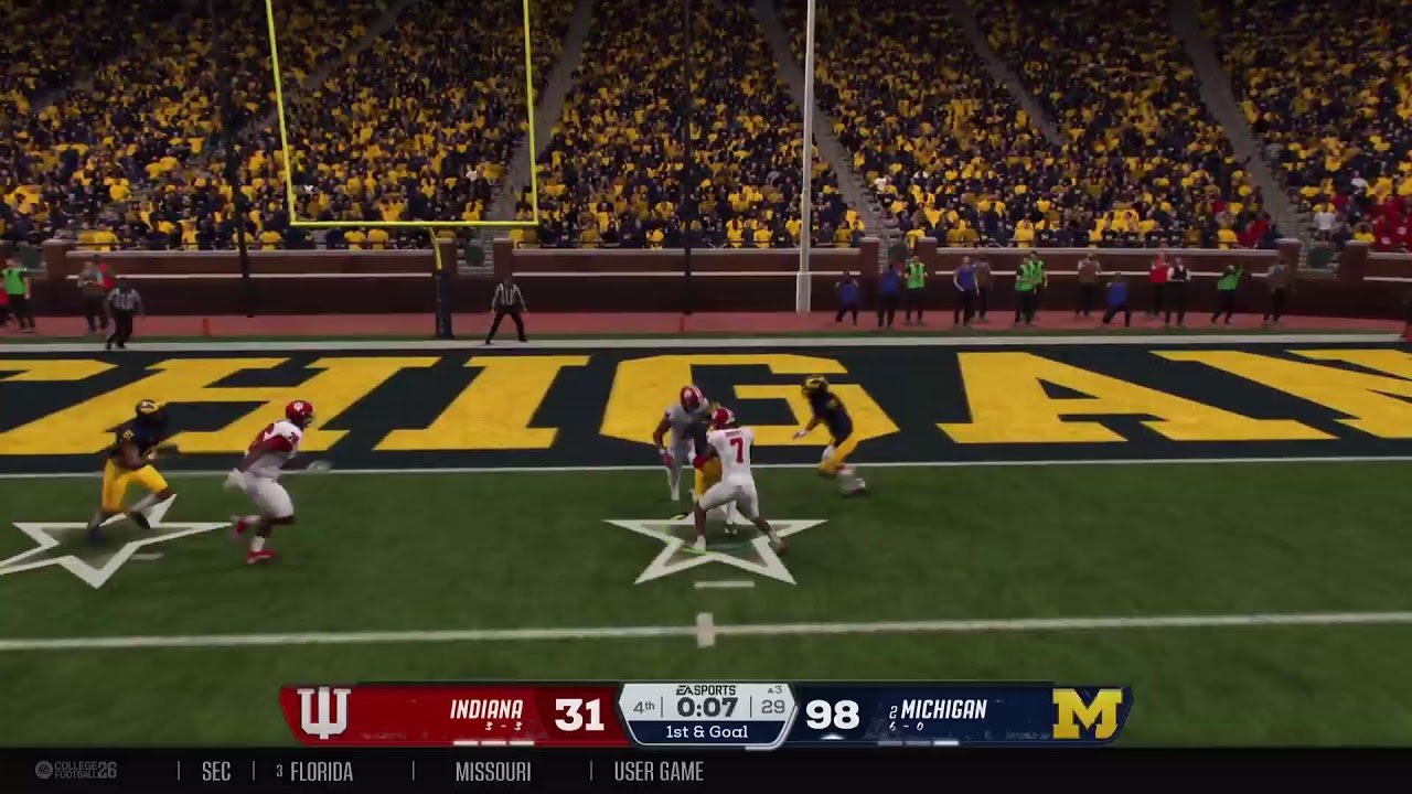 CFB 26 Dynasty Week 9 Michigan vs Indiana - YouTube