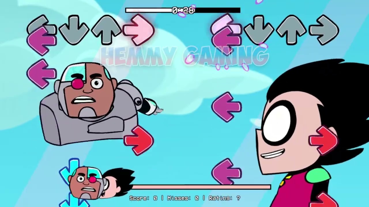 FNF Birdie Swaps Robin vs Cyborg Sing Look | FNF Vs Guys Look, A Birdie ...