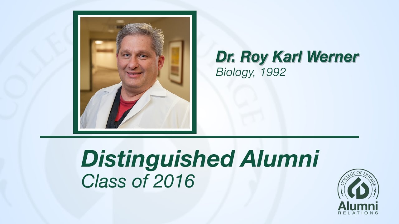 2016 Distinguished Alumni: Dr Roy Werner Acceptance Speech - YouTube
