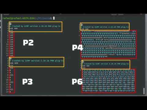 Netpbm: formatos pbm, pgm, ppm - YouTube