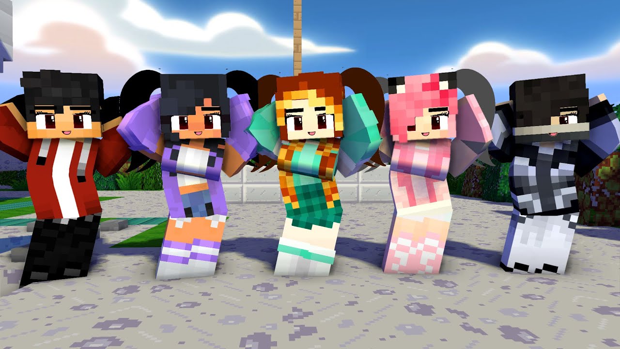 aphmau family friends dance crew chicken wing baby aaron and zane ...