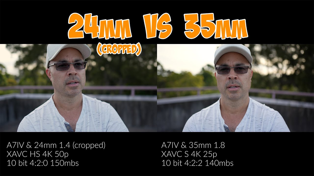 24mm GM 1.4 Cropped vs 35mm 1.8 Full Frame :: A7IV - YouTube