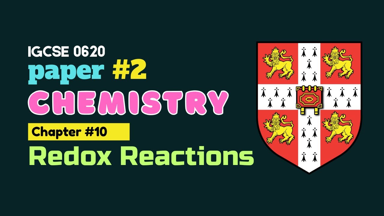 IGCSE Chemistry Paper 2 | Chapter 10 Redox Reactions Past Paper ...