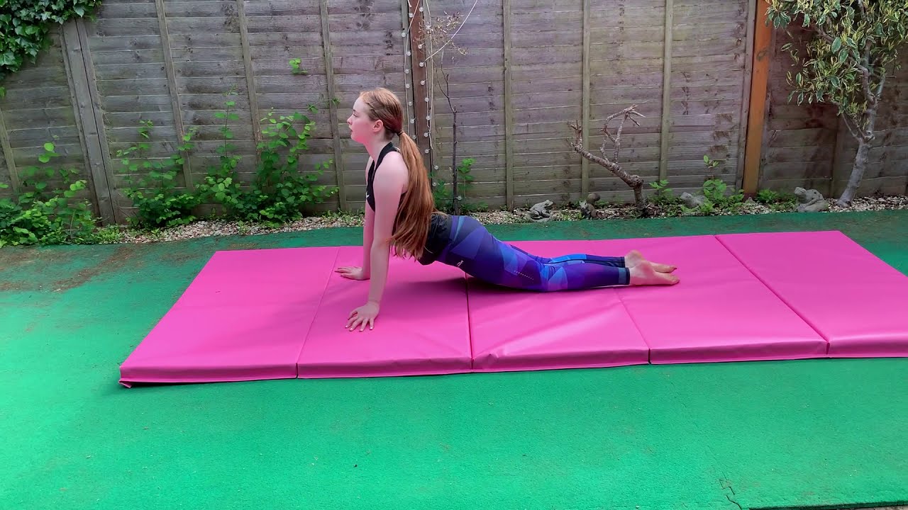 ️ GYMNAST KARINA DOES a GYMNASTICS tutorial for a BACKWARD WALKOVER ...