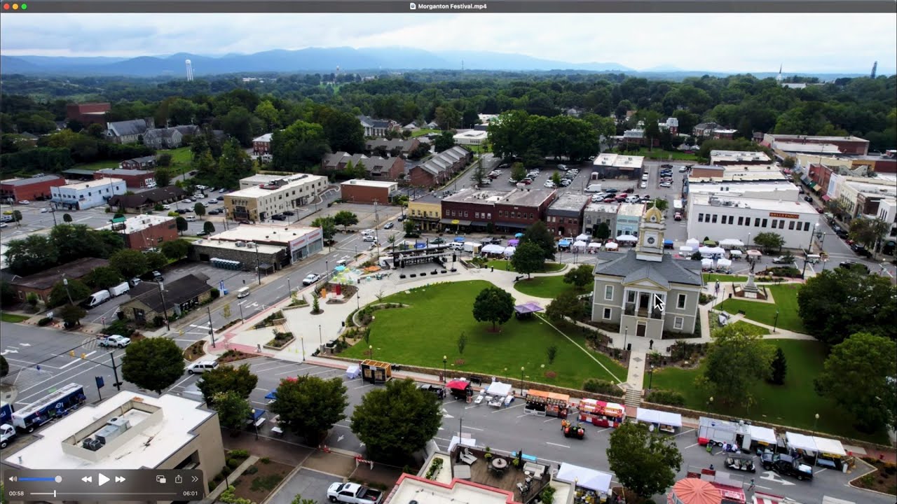 Morganton NC Aerial Tour - Festival Time - September 2022 - YouTube