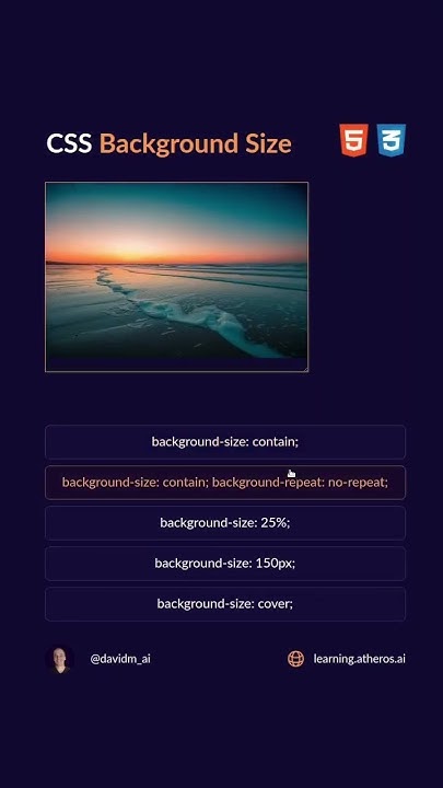 Background Size Css Property Css Htmlcss Coding Css3 Html Webdesign Webdevelopment