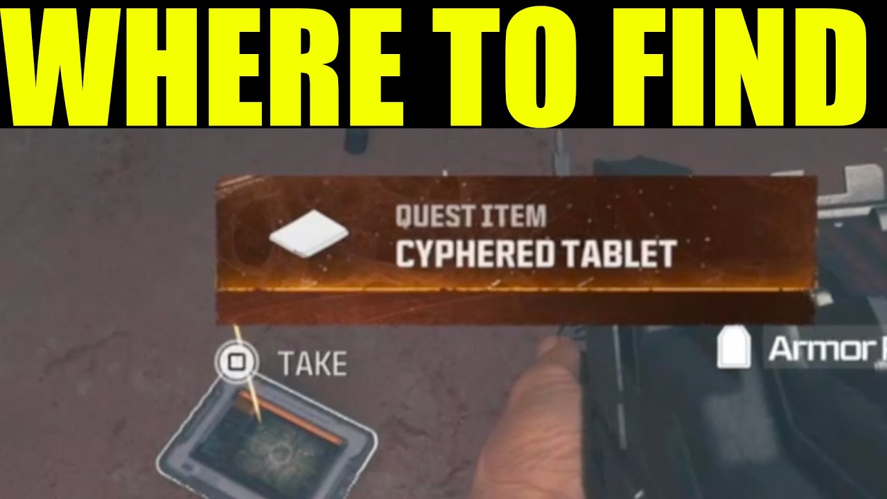 How to "acquire cyphered tablet" MWZ - YouTube