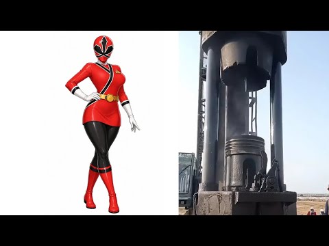 Power Rangers Wife Vs Hydraulic Impact Press
