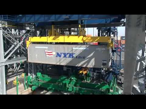Multilevel container warehouse - YouTube