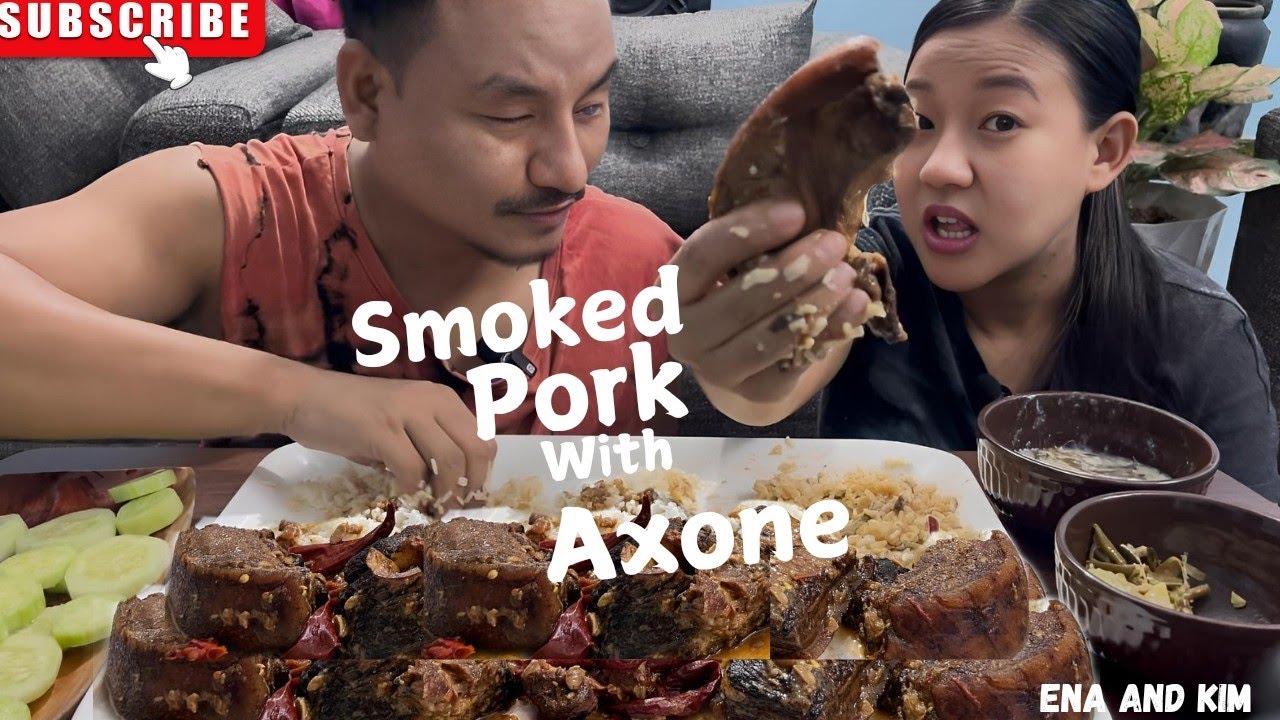 Sumi authentic dish | Smoked pork with axone mukbang | Naga mukbang ...