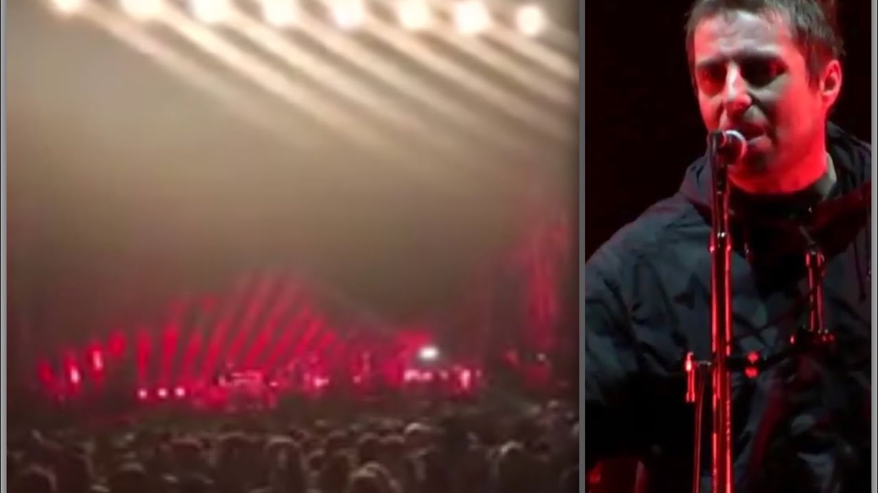 LIAM GALLAGHER GETS FISH THROWN AT HIM ON STAGE!! - YouTube