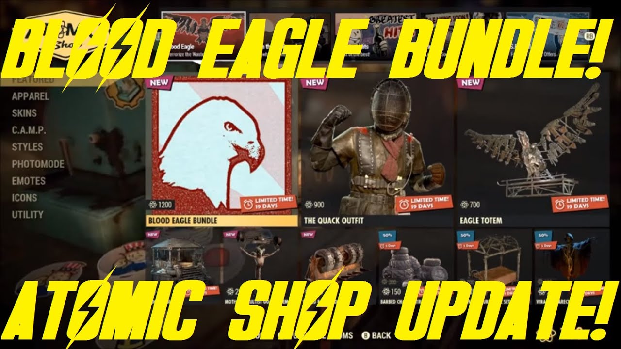 BLOOD EAGLE BUNDLE!!! Fallout 76 Atomic Shop Update!!! - YouTube