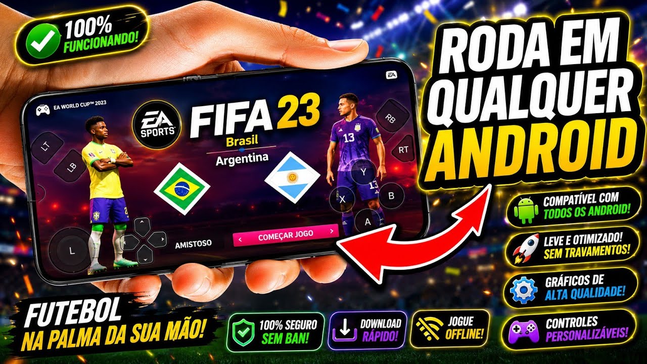 FIFA FC de PS5 RODANDO NO ANDROID! DOWNLOAD FÁCIL E SUPER COMPLETO ...