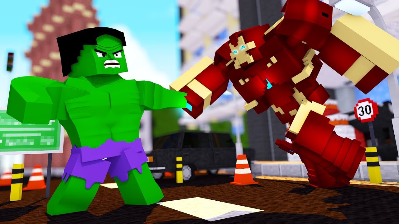 Minecraft: HULKBUSTER vs HULK - VINGADORES HARDCORE Ep.31 « Nitro ...