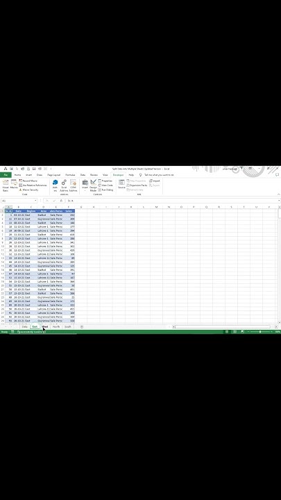 Vba Code To Split Data Into Multiple Sheets By Columns Excelvba Excelshorts Excelsteps