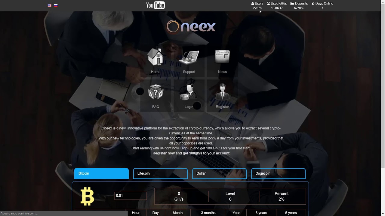 MIneradora de Bitcoin e Altcoin - Oneex - SCAM - YouTube
