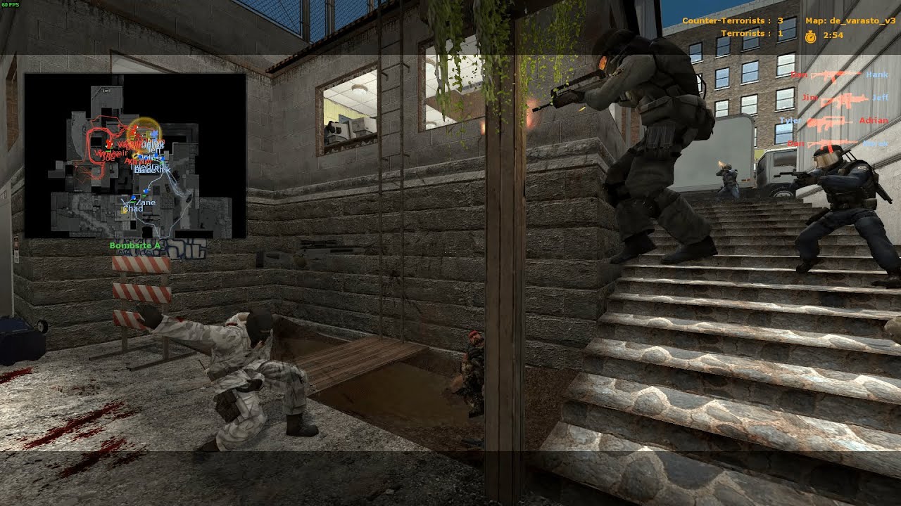 Counter-Strike: Source 15 VS 15 Bot Fight de_varasto_v3 - YouTube