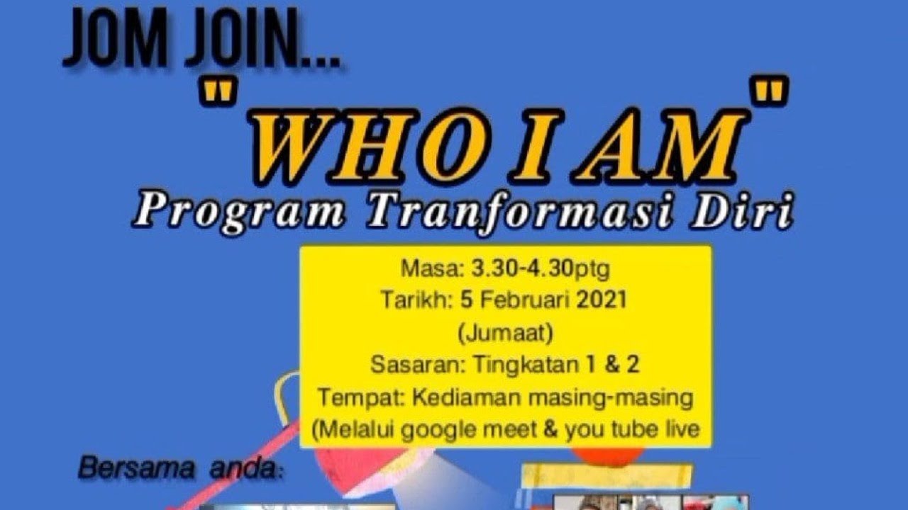 PROGRAM TRANSFORMASI DIRI (PTD) TINGKATAN 1 'WHO AM I' & OUTREACH UNIT ...
