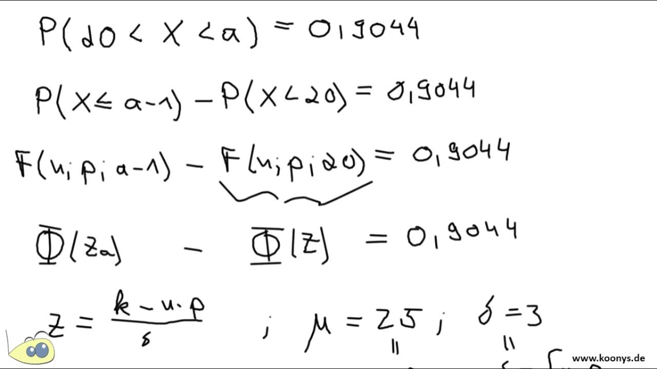 Wie kann ich die obere Grenze bei einer Normalverteilung mit ...