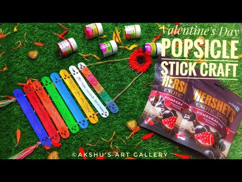 Easy Last minute valentine's Day Popsicle craft #popsiclecrafts by ...