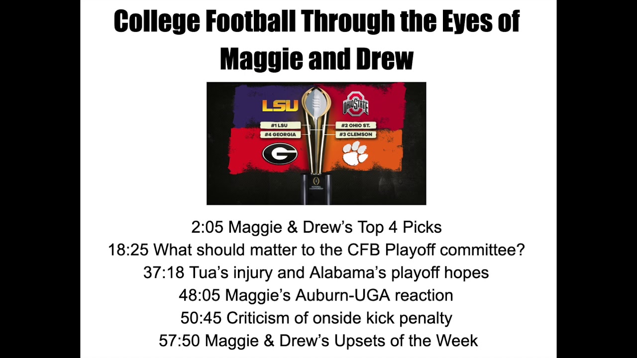 College Football Through the Eyes of Maggie & Drew: Top 4 Picks, the ...