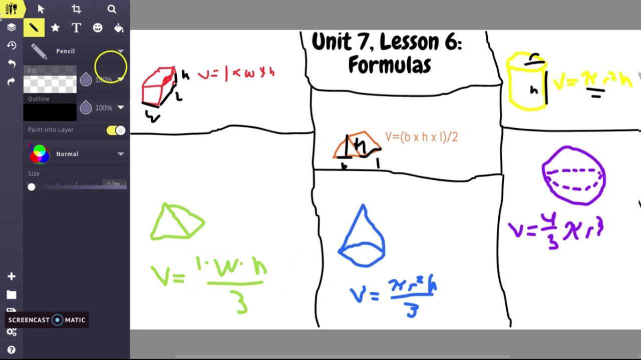 Unit 7 - Lesson 6: Formulas of 3D Shapes (Volume) - YouTube