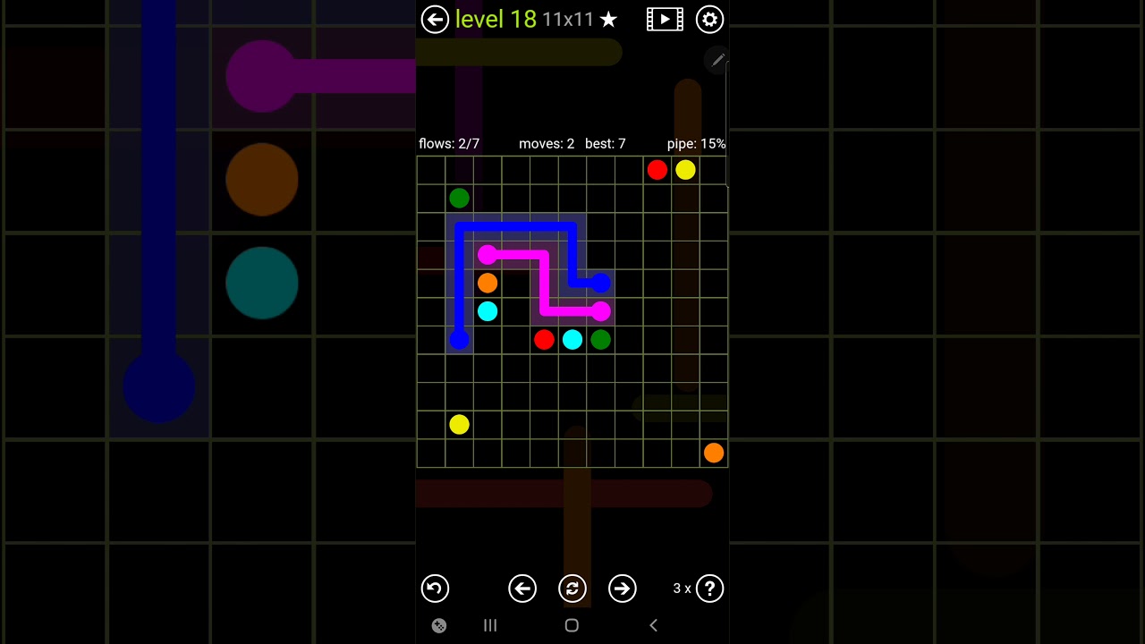 How To Solve Flow Free Extreme Pack Level 18 11x11 Harder Board Walk ...