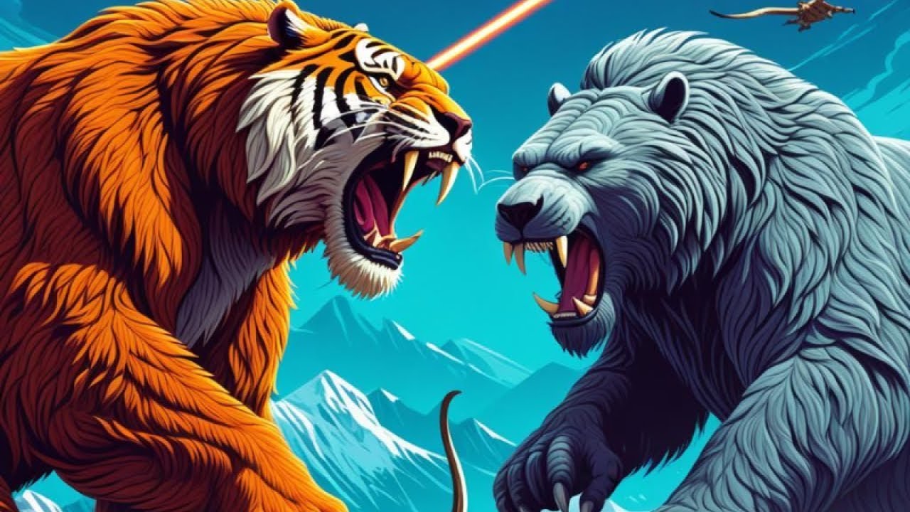 Ancient Warriors Battle Royale Saber Toothed Tiger vs Woolly Mammoth vs ...