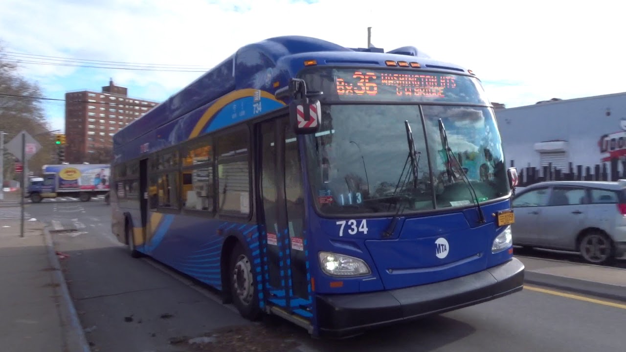 NYC Bus: Washington Hts bound XN40 734 Bx36 at Bronx River Av/E 174 St ...