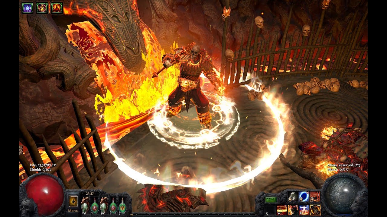 Path of Exile: Cocotheone's Righteous Fire Pure Build 2.2 - Uber Atziri ...