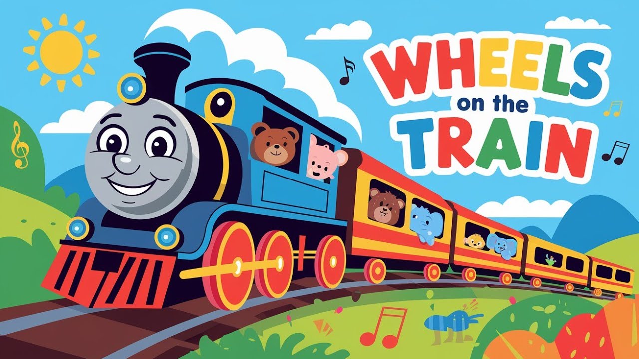 Wheels on the Train Goes Round and Round | Fun Train Song for Toddlers ...