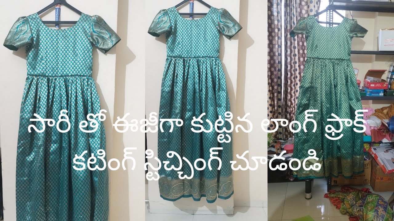 Long frock cutting and stitching for beginners l How to make a frock ...