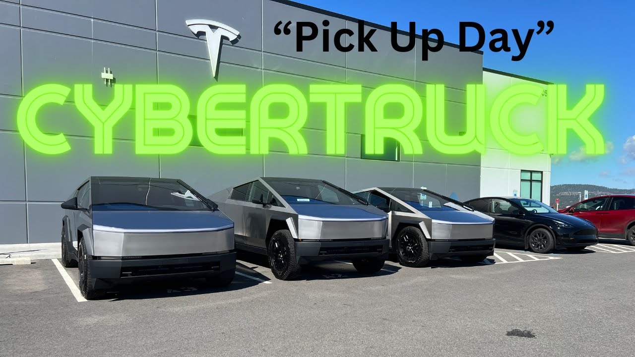 Cybertruck "pick up day". Taking delivery of Tesla #cybertruck at ...