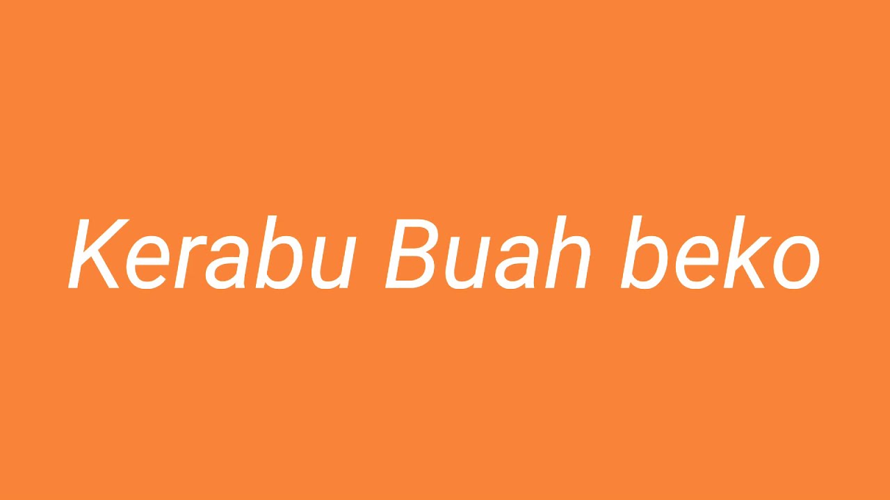 Kerabu Buah Beko - YouTube