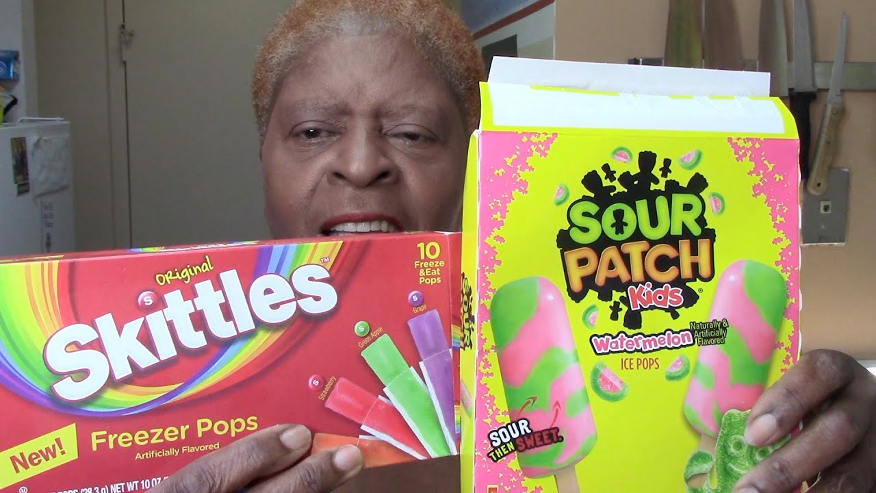 NEW Skittles Freezer Pops VS Sour Patch Ice Pop | Dollar Tree Review ...