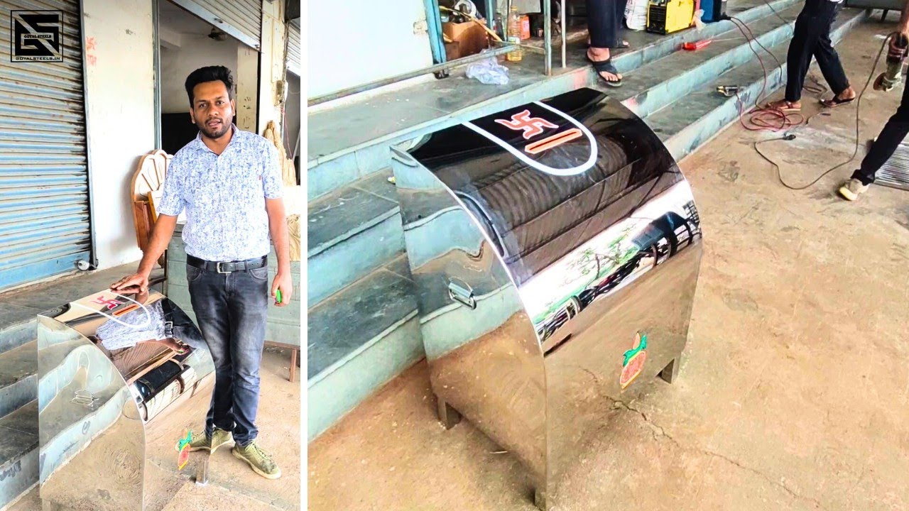 8827220018 stainless steel danpeti | donation box | gullak | steel peti ...