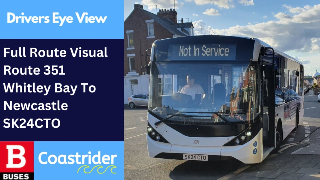 DEV: FULL ROUTE VISUAL | Nexus Bus Coastrider Route 351 - Whitley Bay ...
