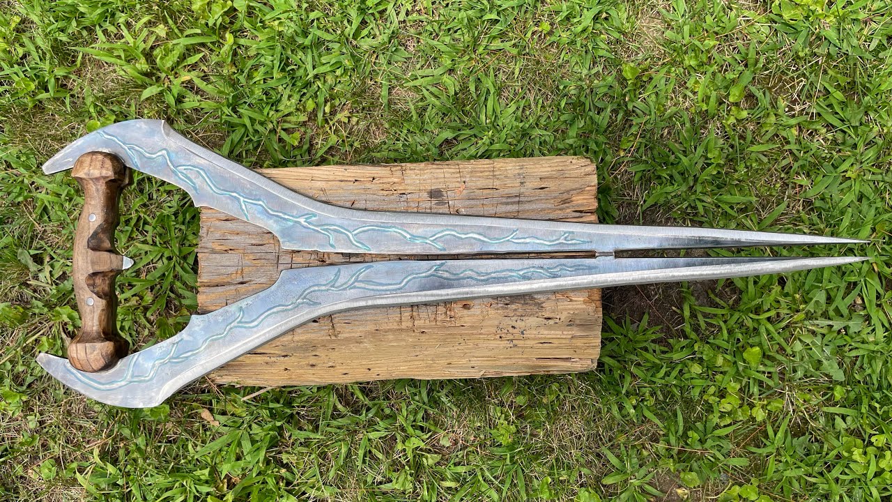REAL Halo Energy Sword Build from old leaf spring - YouTube