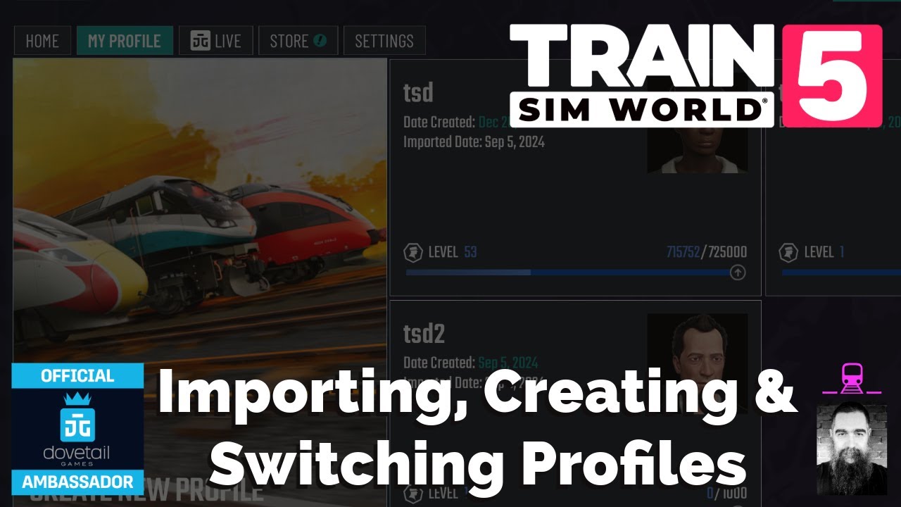 TSW5 Importing, Creating and Switching Profiles Tutorial - YouTube