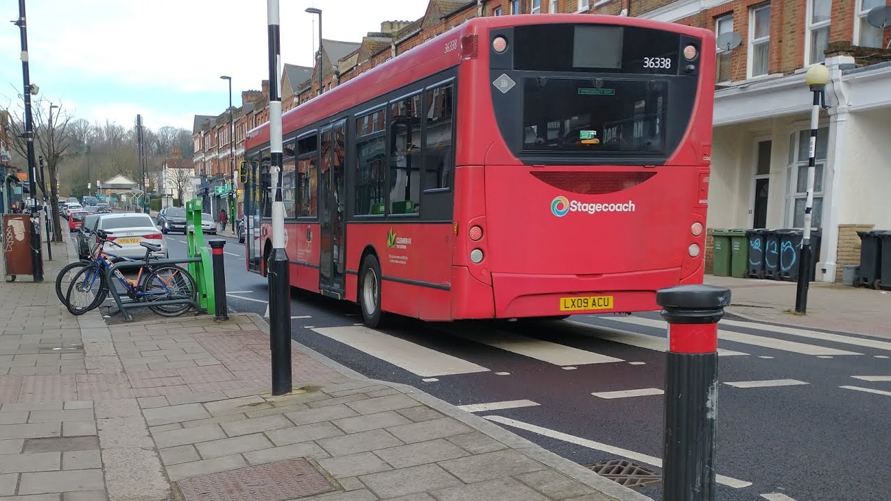 Last day, Stagecoach London 36338 on bus route P4 - YouTube