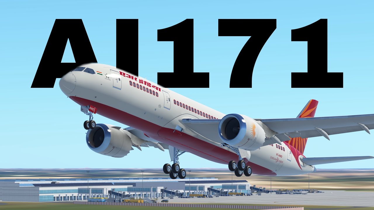 AI 171 From AHMEDABAD to LONDON GATWICK | Air India Boeing 787-8 ...